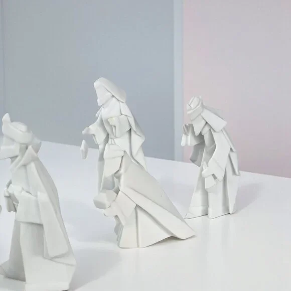 Origami Nativity Set Porcelain